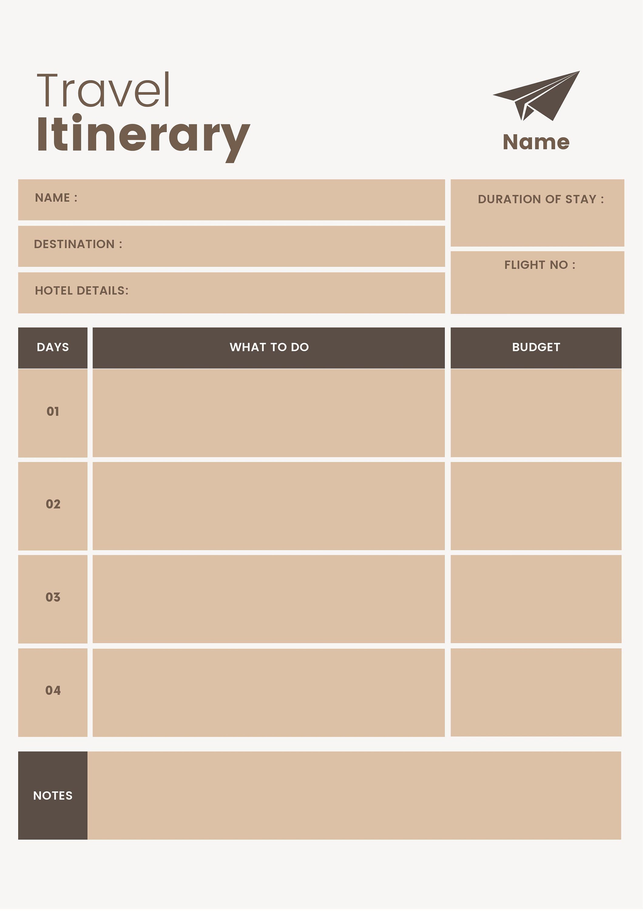 Printable Travel Itinerary Travel Planner Trip Journal - Etsy