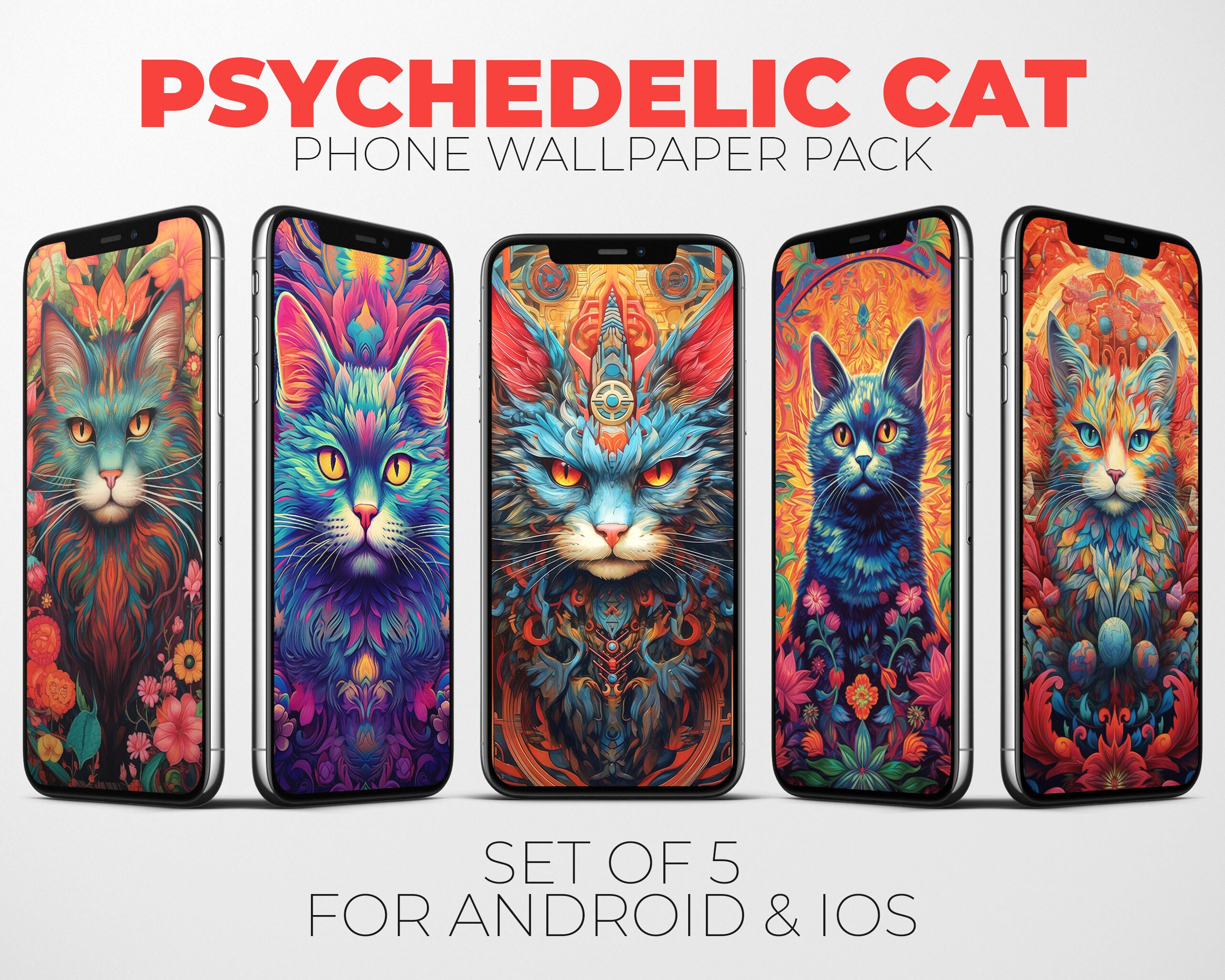 Psychedelic Cat Iphone Wallpapers