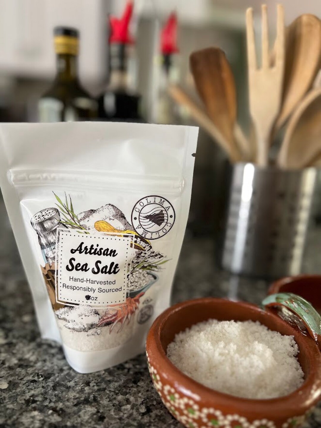 Colima All Natural Sea Salt. Low Sodium and Hand-harvested 8 Oz. Bag - Etsy