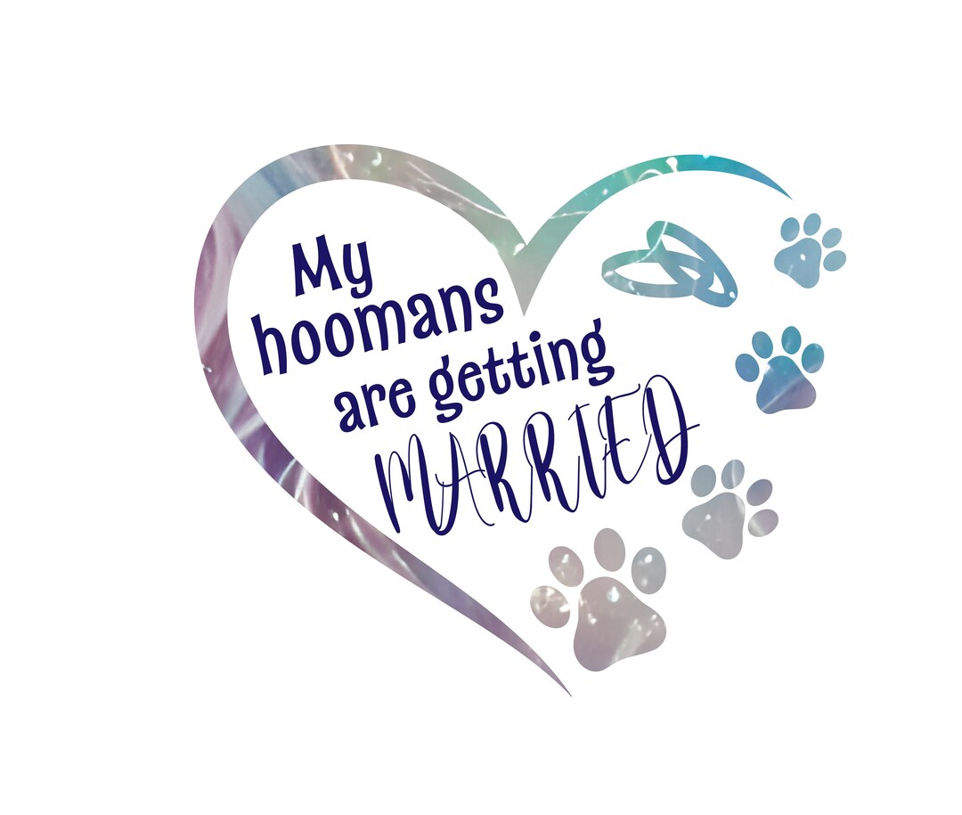 Hoomans Getting Married SVG Design for Pet Clothes and Accessories, Dog ...