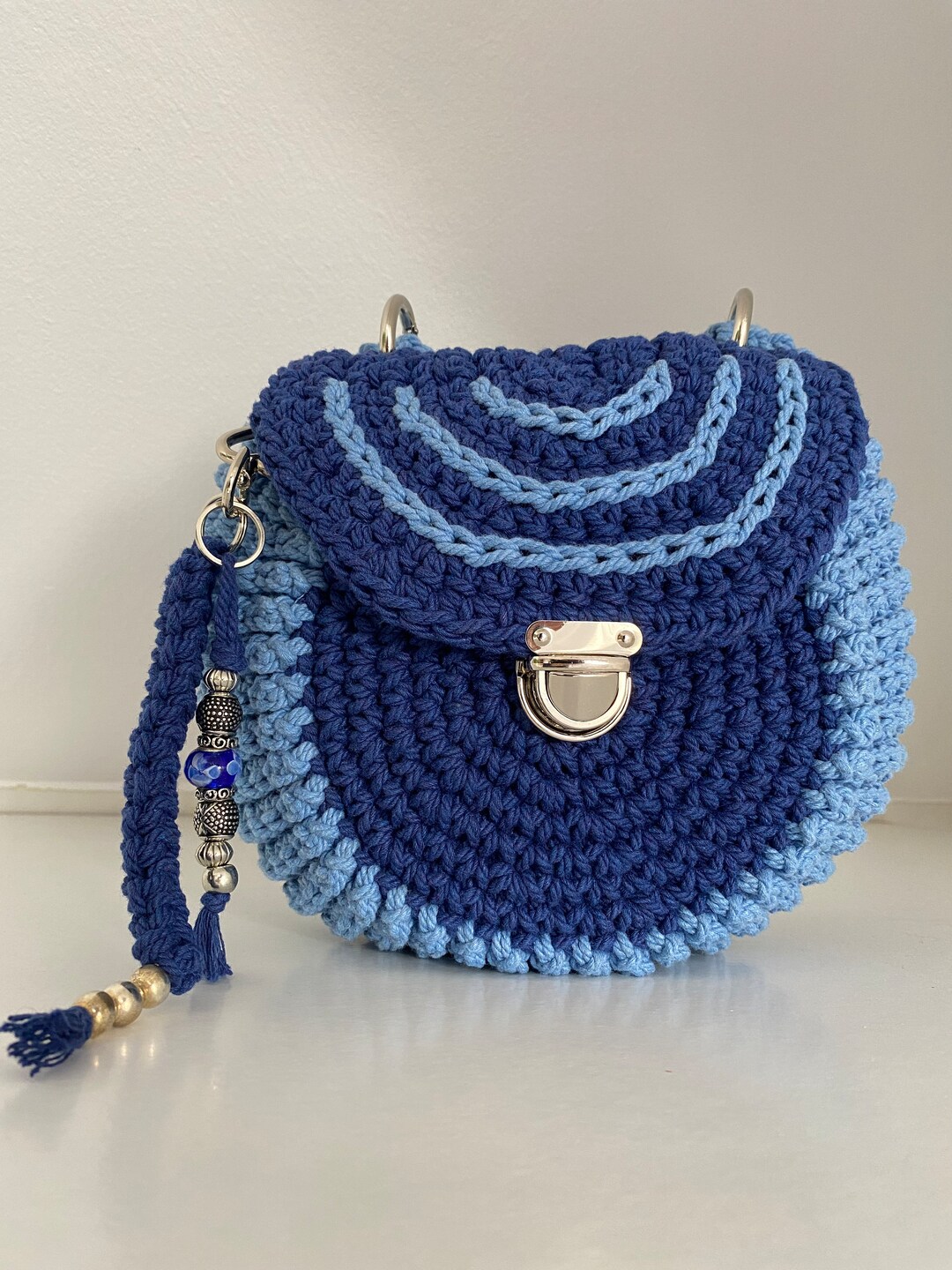 Handmade Crochet Macrame Cord oreo Bag - Etsy