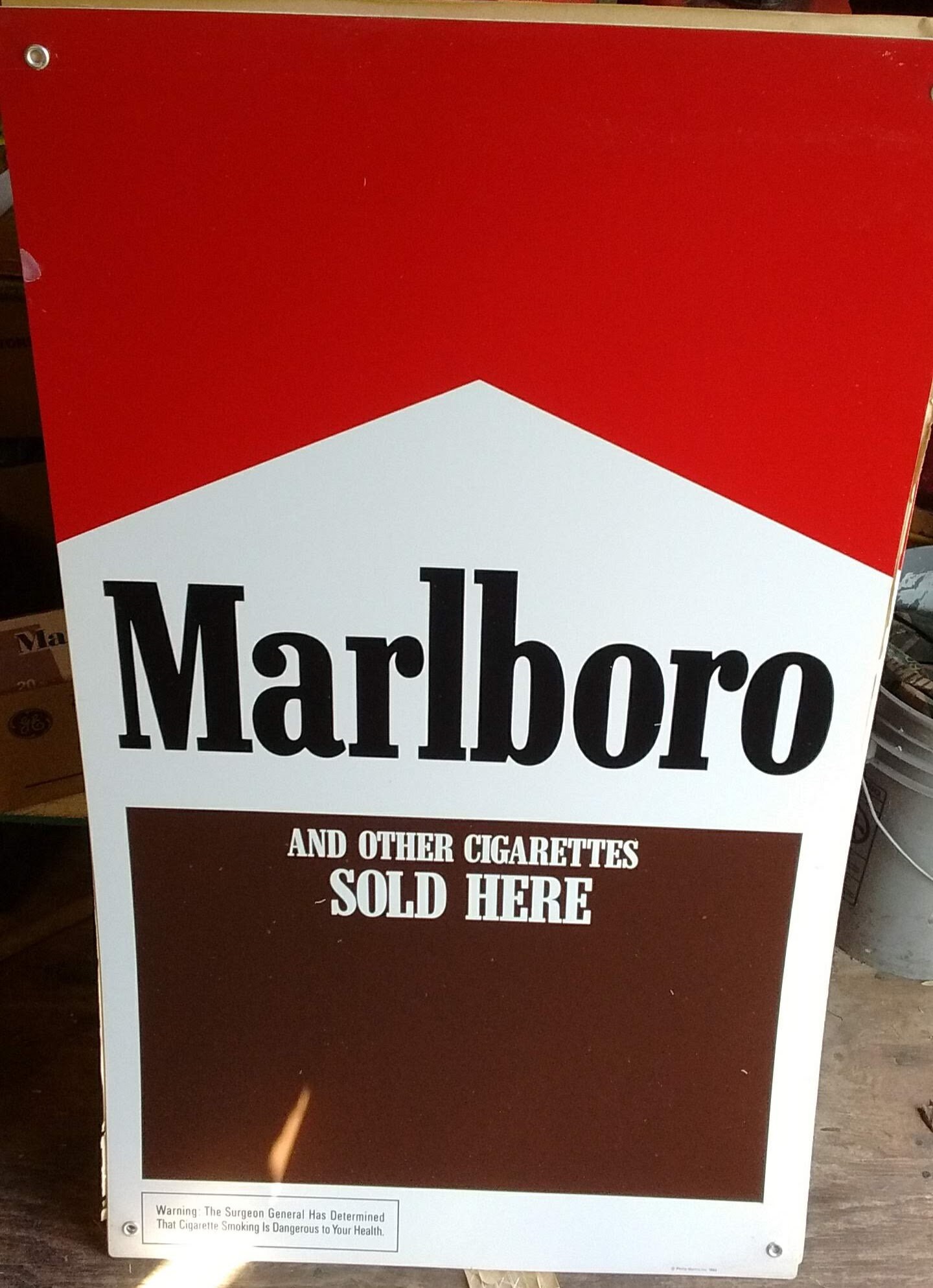 Marlboro Promotional Signs, Metal (22" H X 32" W) & Plastic (40" H X 24 ...