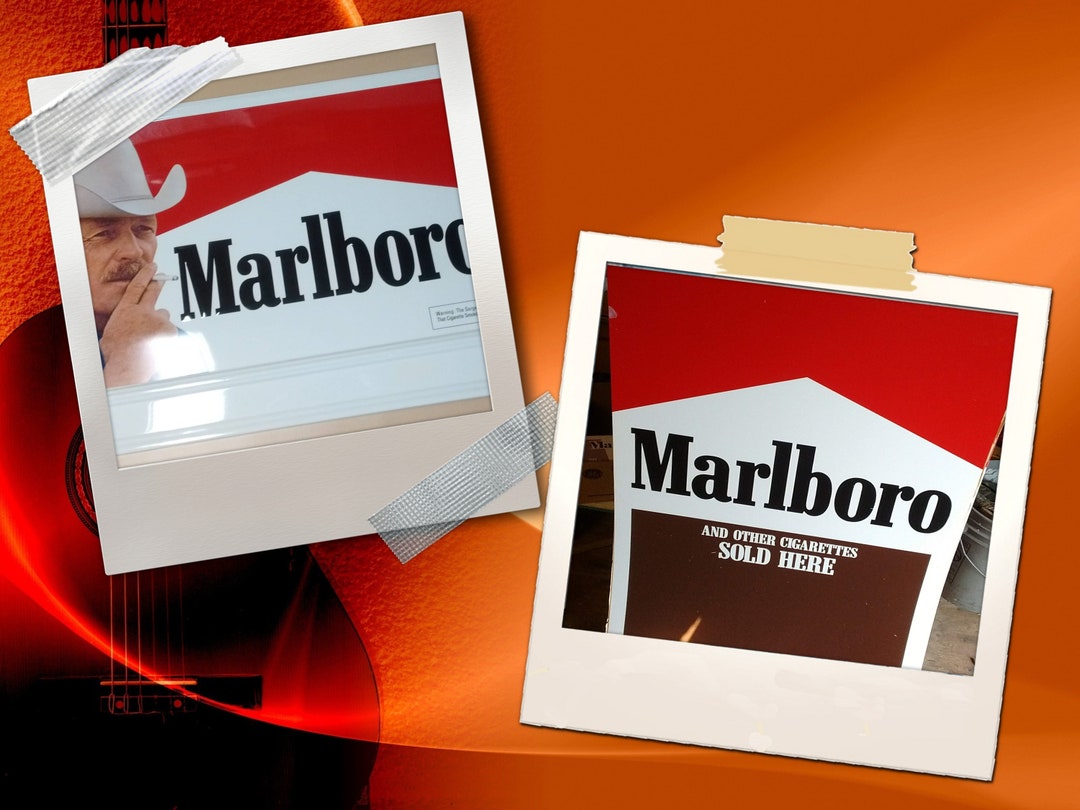 Marlboro Promotional Signs, Metal (22" H X 32" W) & Plastic (40" H X 24 ...