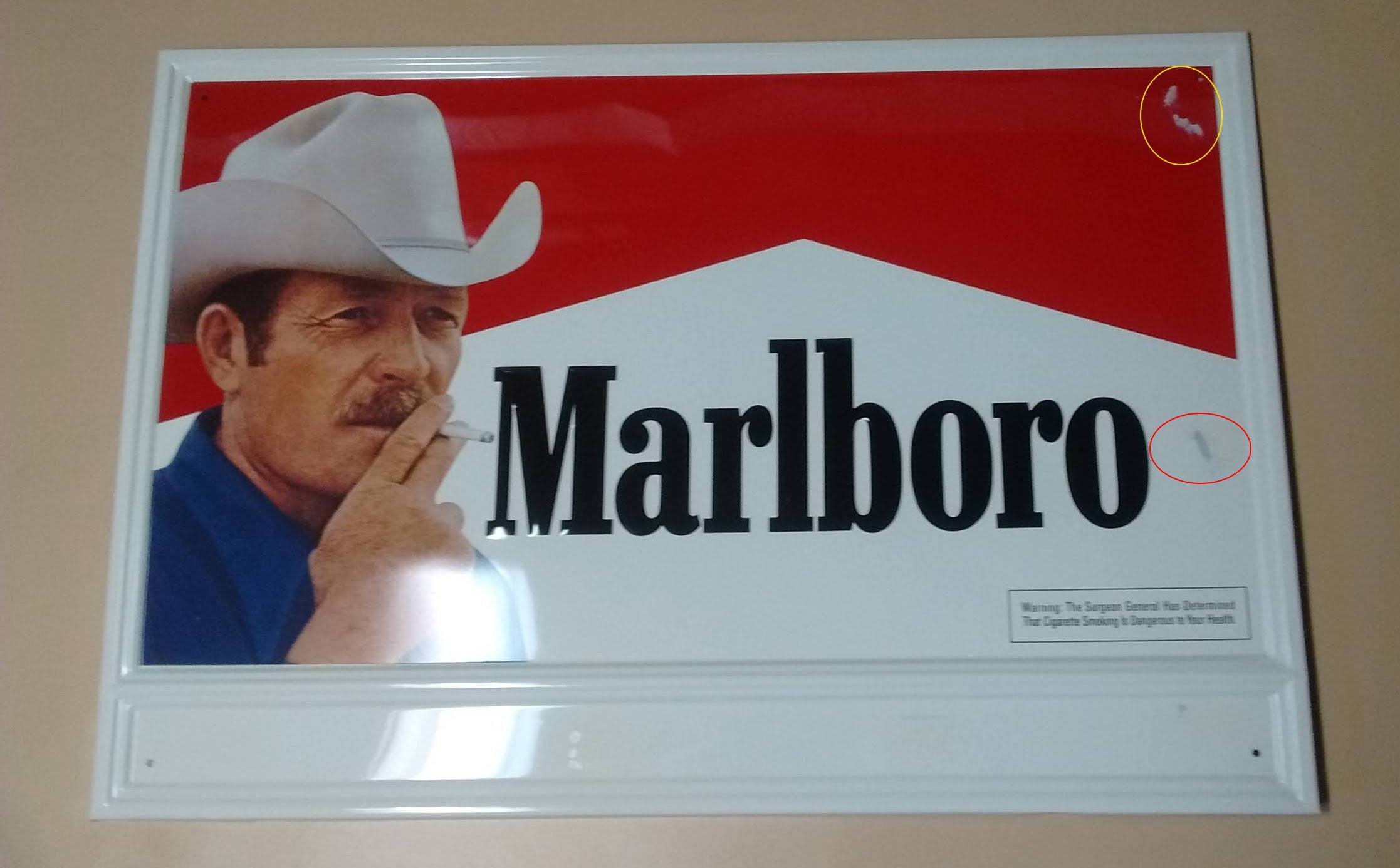 Marlboro Promotional Signs, Metal (22" H X 32" W) & Plastic (40" H X 24 ...
