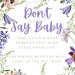 Purple Floral Baby Shower Game Templates & Signs - Etsy