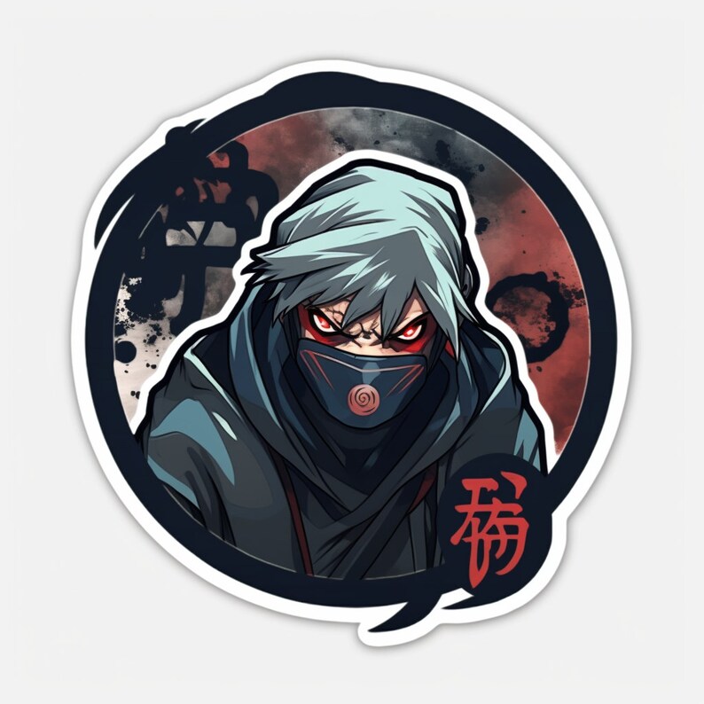 Akatsuki White Hair Street Sticker - Etsy