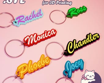 Pixel Word Keychain - Digital File for Bags, Kid-friendly Design ...