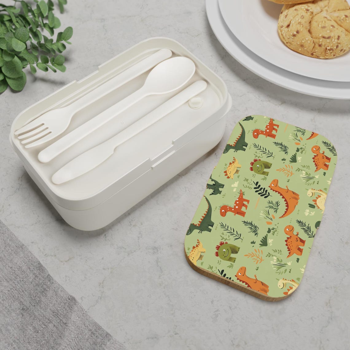 Cute Dinosaur Lunch Box for Toddlers & Kids – Bento Style, Bpa-free ...