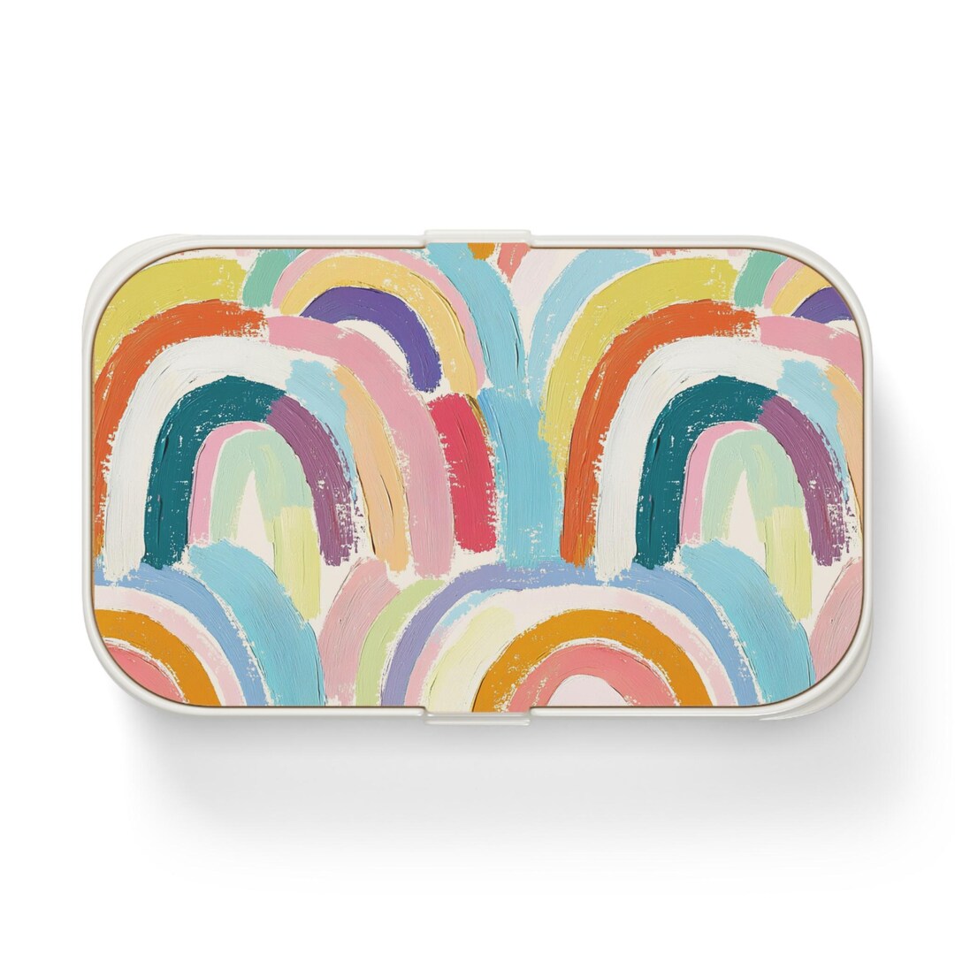 Rainbow Bento Lunch Box for Kids – Colorful Bpa-free Container With ...