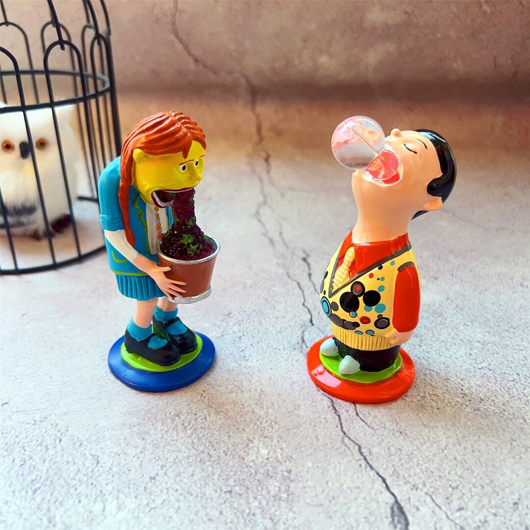 Wizard Wheezes Bubble Boy and Puking Pastilles Girl Figurines Magical ...