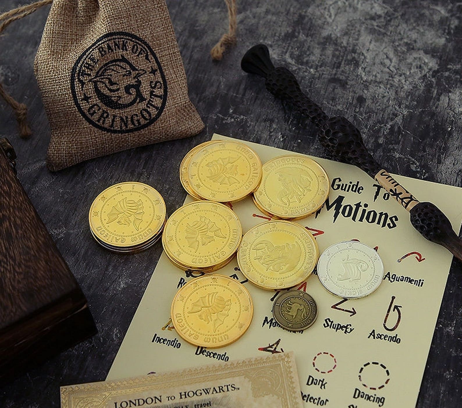 Gringotts Bank Coins Galleon Gold Wizarding World Currency - Etsy Sweden
