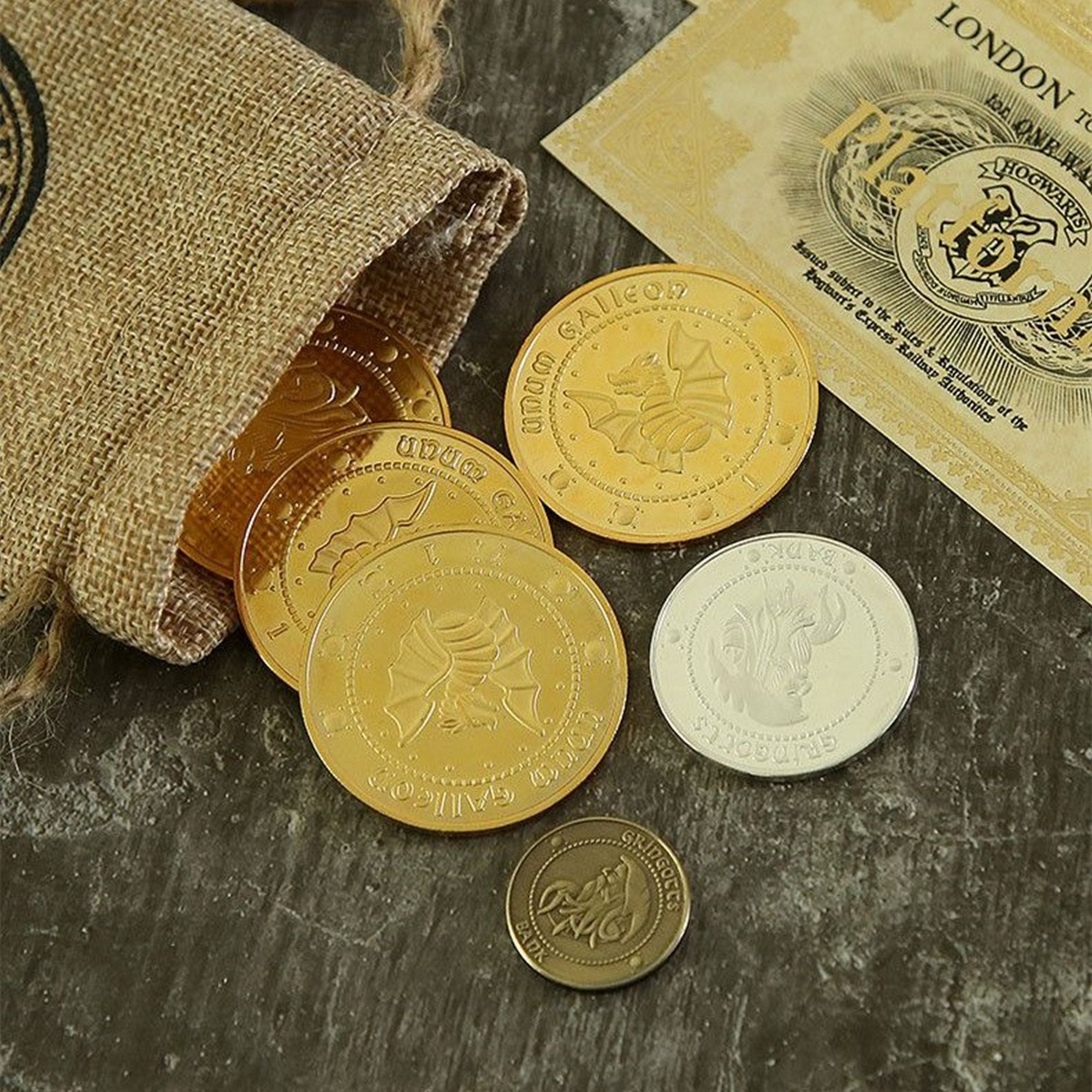 Gringotts Bank Coins Galleon Gold Wizarding World Currency - Etsy Sweden