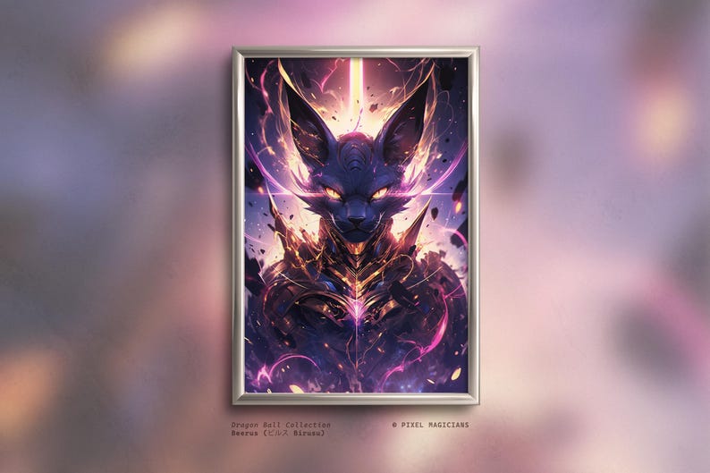 Beerus Portrait DBZ Anime Wallpaper Digital Download Dragon Ball Z Gift ...