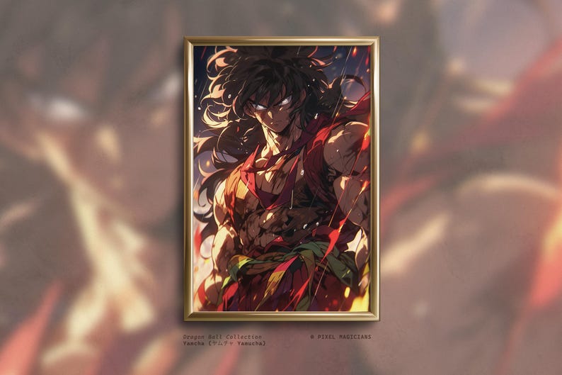 Yamcha Portrait DBZ Anime Wallpaper Digital Download Dragon Ball Z Gift ...