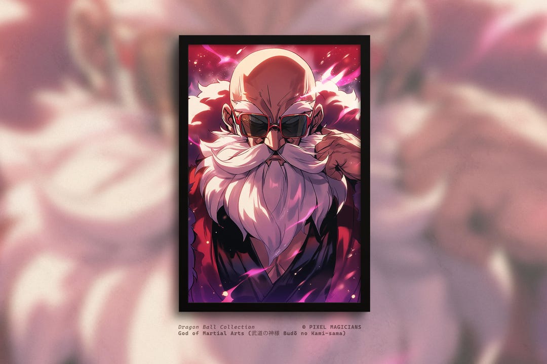 Master Roshi Portrait DB Anime Wallpaper Digital Download Dragon Ball ...
