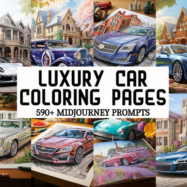 Luxury Car Coloring - Etsy