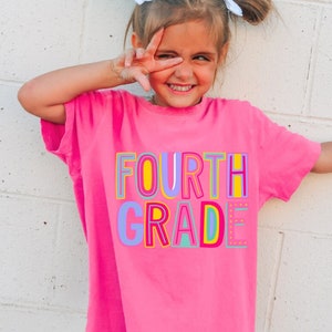 Fourth Grade Shirt, Back to School Shirt, Girls School Shirt, Custom ...