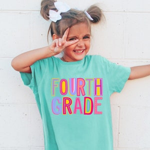 Fourth Grade Shirt, Back to School Shirt, Girls School Shirt, Custom ...