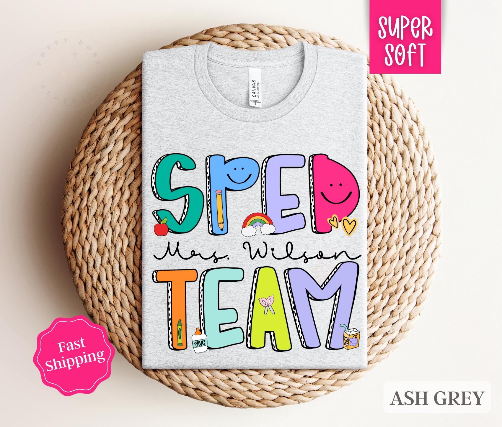 Personalized SPED Teacher Shirt, Custom Special Education Teacher Shirt ...