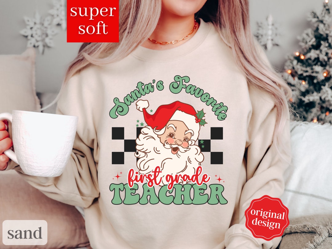 Santas Favorite Teacher Shirt Christmas Teacher Shirt Christmas T