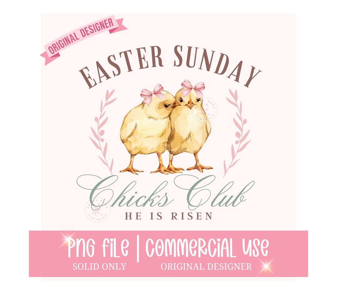 Easter Sunday Chicks Club Png, Easter Png, Easter Sublimation Design ...