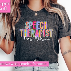 Personalized Speech Therapy Shirt, SLP Shirt, Speech Language ...