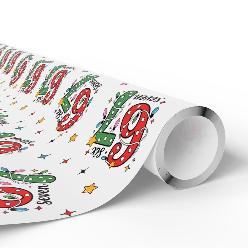 67 Christmas Wrapping Paper, Six Seven Gift Wrap, 6 7 Trending ...