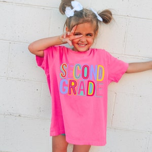 Second Grade Shirt, Back to School Shirt, Girls School Shirt, Custom ...