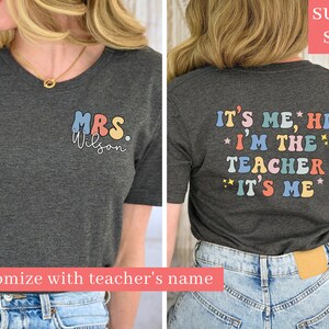 Retro Teacher Shirt With Name , Back to School Teacher Shirt, First Day ...