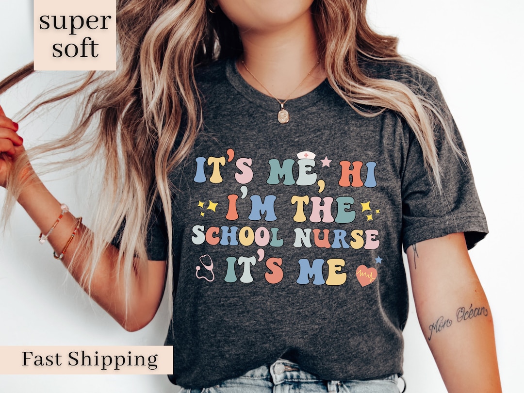 Cute School Nurse Shirt, School Nurse Gift, Nurse Shirt,school Nurse ...