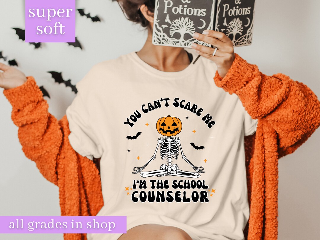 School Counselor Halloween Shirts, Spooky School Counselor Shirt ...
