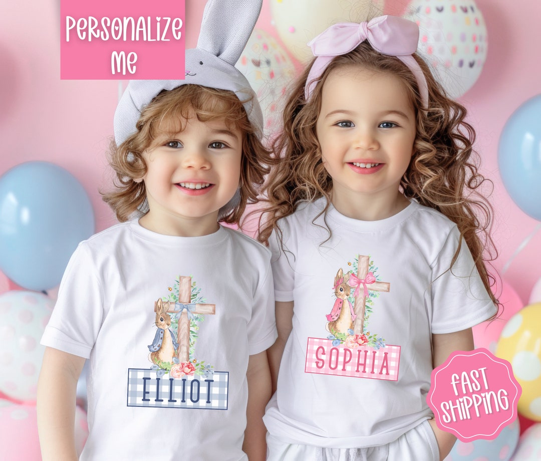 Kids Easter Shirts With Name, Matching Easter Shirts, Personalized ...
