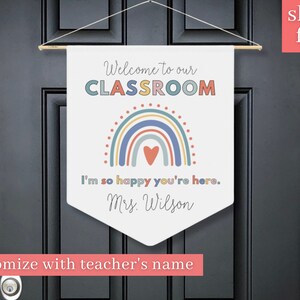 Custom Teacher Door Sign, Classroom Door Decor, Teacher Name Sign ...