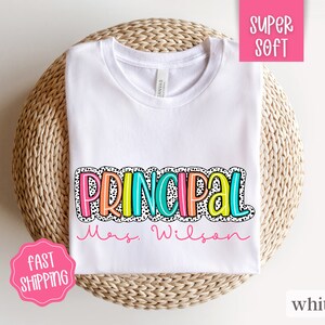 Personalized Principal T Shirt, Custom Gift for Principal, Teacher ...