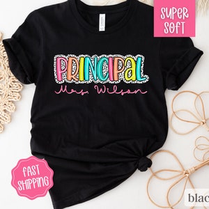 Personalized Principal T Shirt, Custom Gift for Principal, Teacher ...