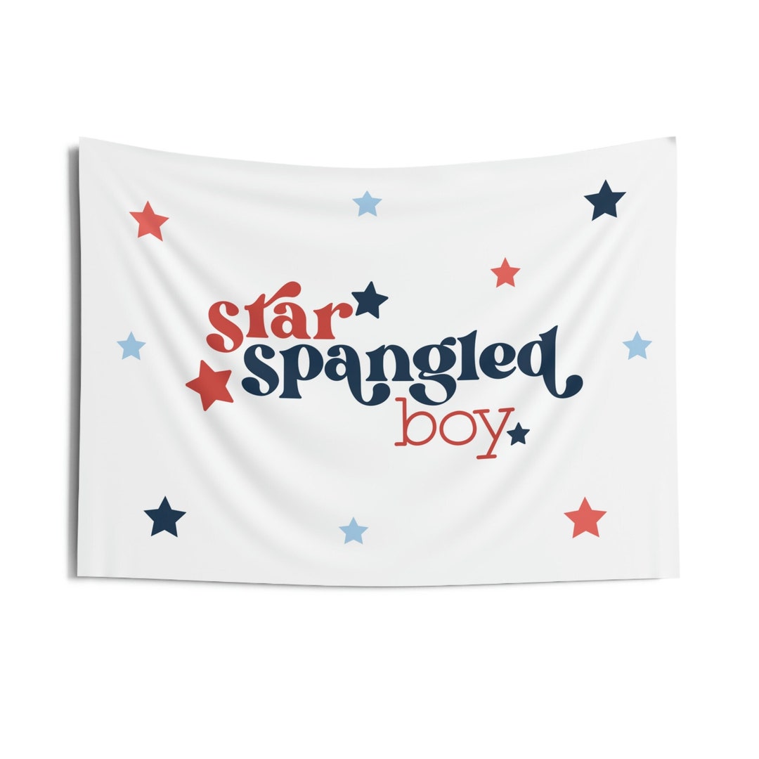Star Spangled Boy Banner Wall Banner for Kids Room Nursery Decor Banner ...