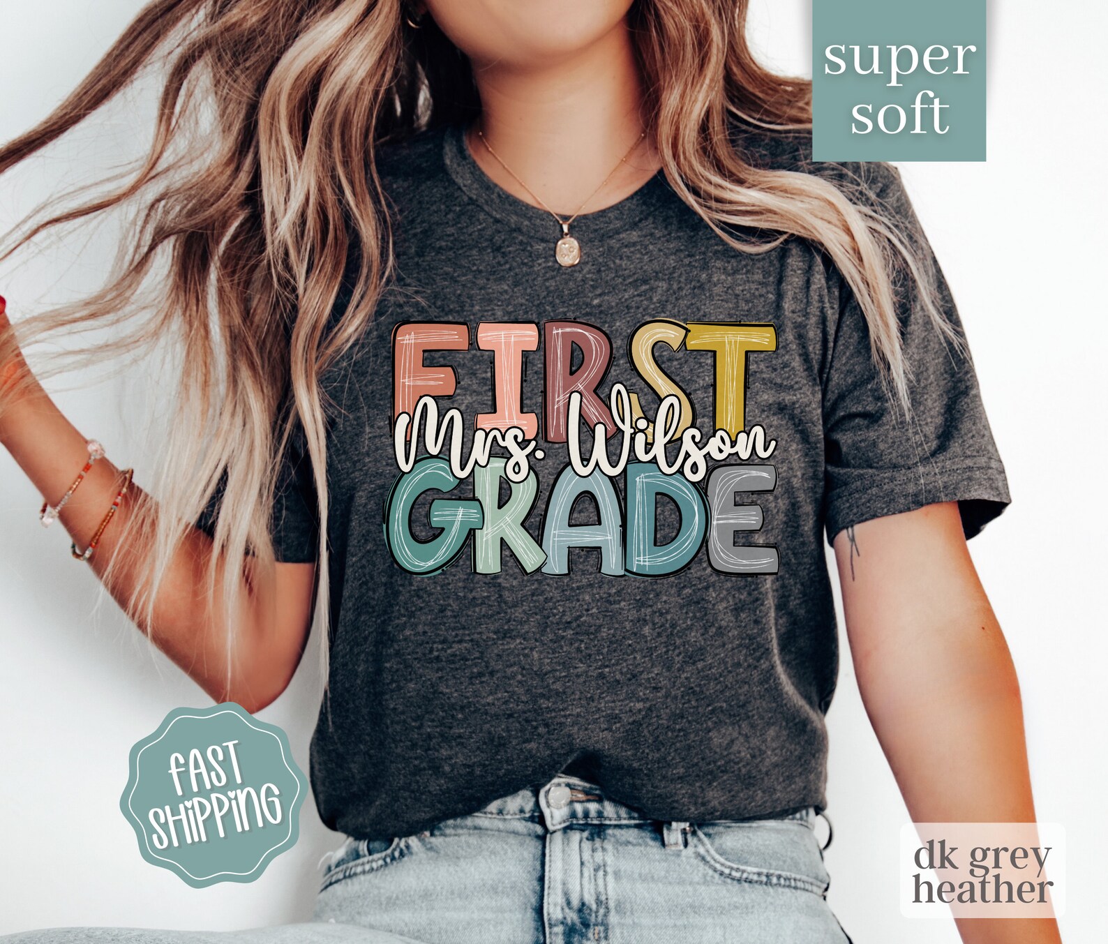 First Grade Teacher Shirt, Custom 1st Grade Teacher Gift for First ...