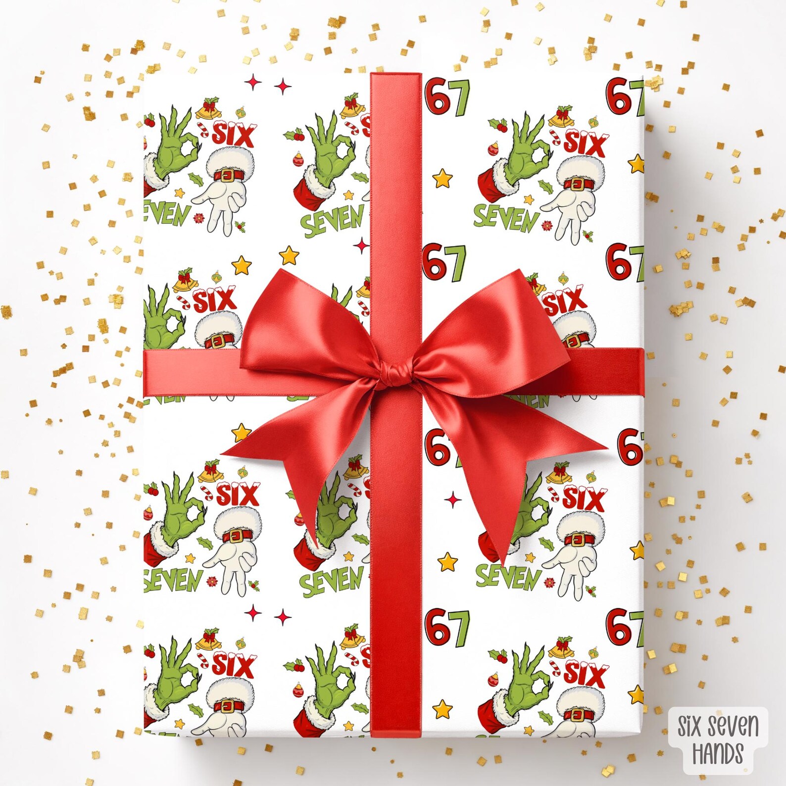67 Christmas Wrapping Paper, Six Seven Gift Wrap, 6 7 Trending ...