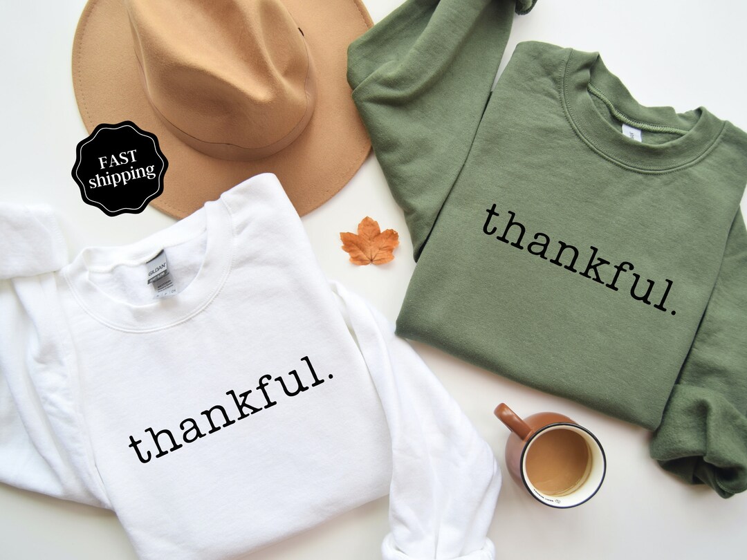 Retro Thankful Sweatshirt, Thankful Shirt, Womens Thanksgiving ...