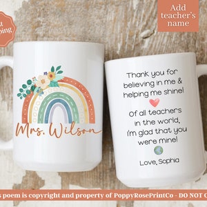 Personalized Teacher Gifts, Teacher Appreciation Gifts, Teacher Coffee ...