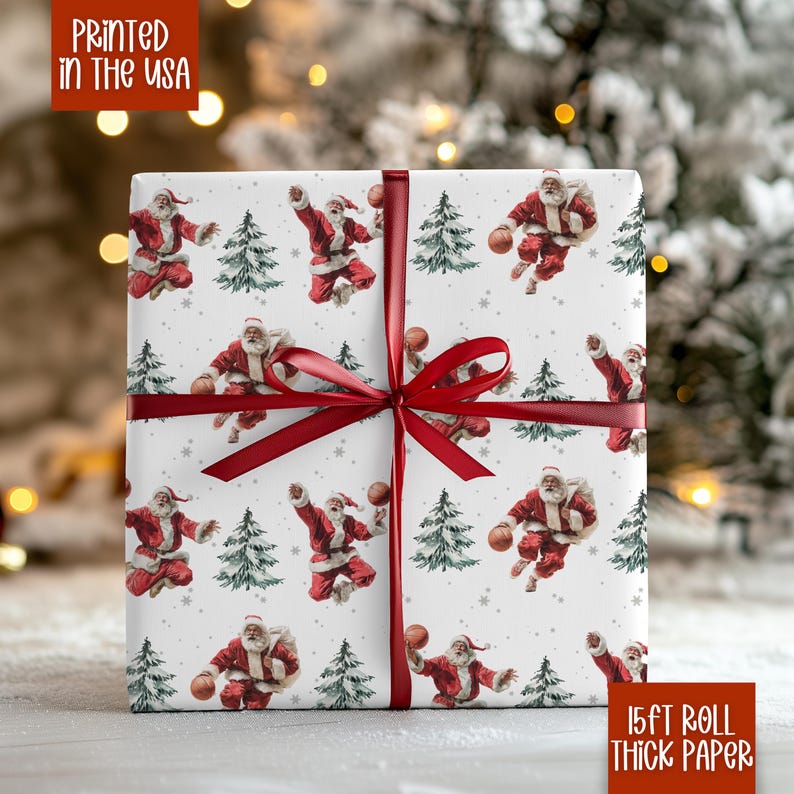 Basketball Wrapping Paper Roll Basketball Christmas Basketball Gift ...