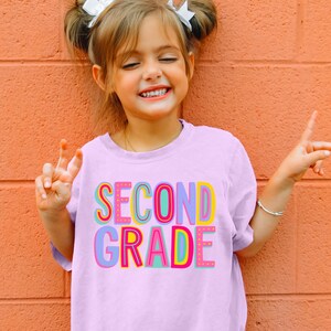 Second Grade Shirt, Back to School Shirt, Girls School Shirt, Custom ...