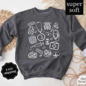 Nurse Sweatshirt, RN Sweatshirt, Medical Sweatshirt, Gift for Nurse ...