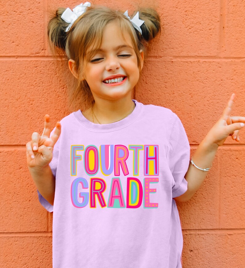 Fourth Grade Shirt, Back to School Shirt, Girls School Shirt, Custom ...