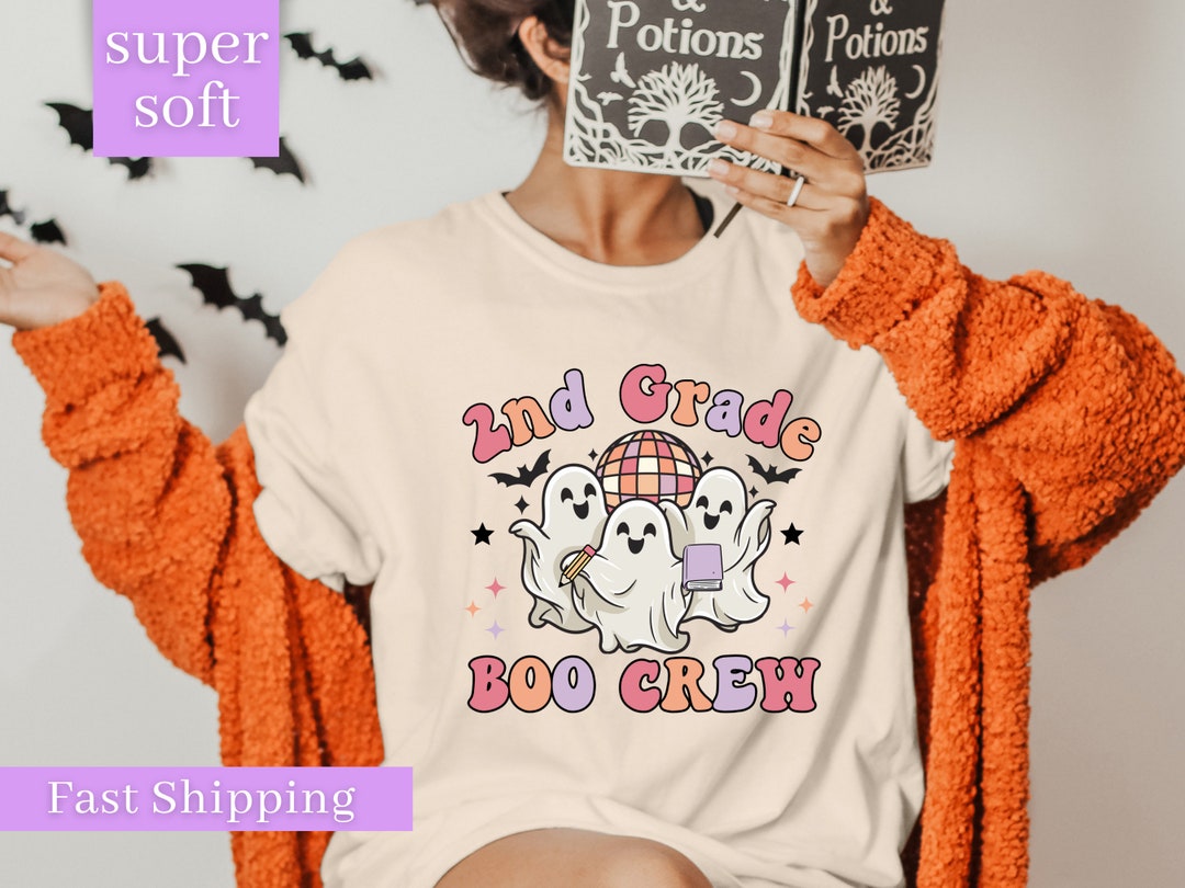 Teacher Halloween Shirts, Boo Crew Teacher Shirt, Retro Halloween ...