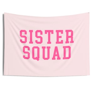 Sister Squad Banner Playroom Banner Kids Room Decor Nursery Decor Wall ...