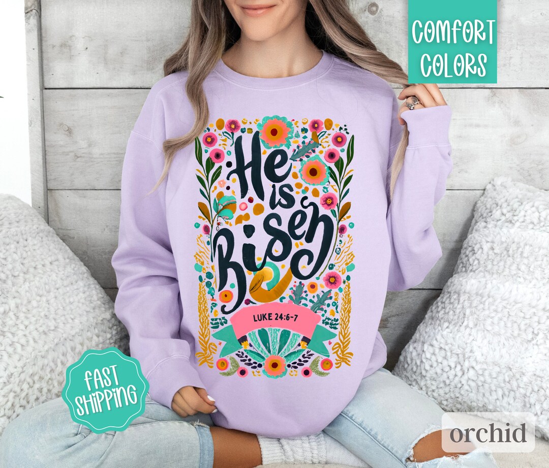 Christian Easter He is Risen Shirt, Christian Women Shirt, Bible Verse ...
