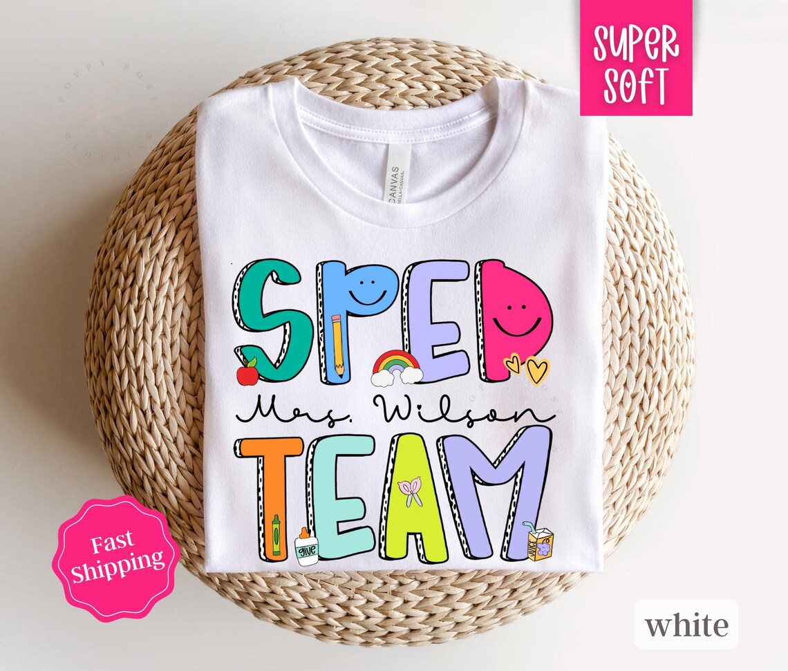 Personalized SPED Teacher Shirt, Custom Special Education Teacher Shirt ...