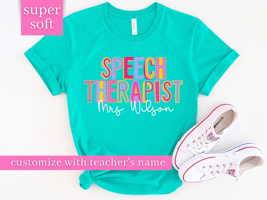 Personalized Speech Therapy Shirt, SLP Shirt, Speech Language ...