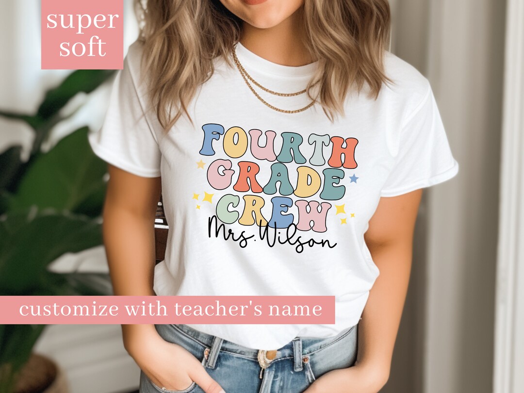 Personalized Teacher Shirt, 4th Grade Teacher Shirt, Fourth Grade ...